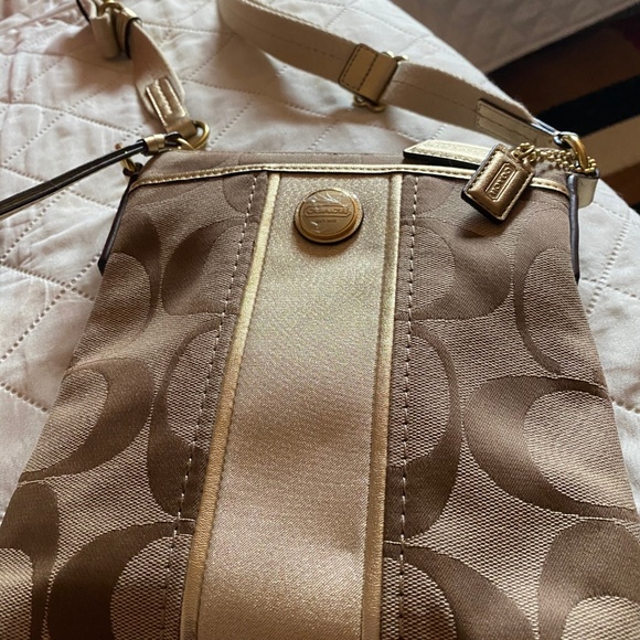 Coach | Bags | Coach Signature Stripe Swingpack Crossbody Bag | Poshmark